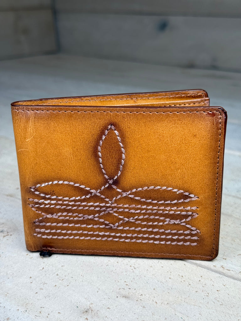 Suede Bifold Wallet with Western Embroidery | Leather – Cowgirl Barn & Tack