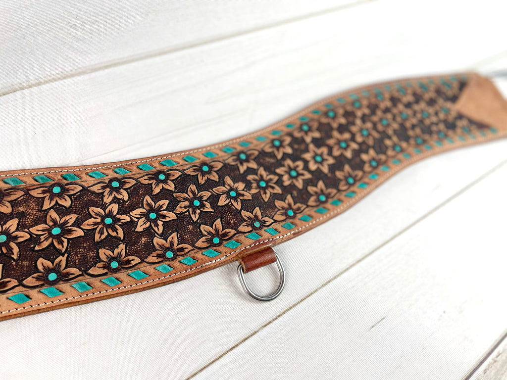 Daisy Tooled Roughout Leather Tripping Collar – Cowgirl Barn & Tack