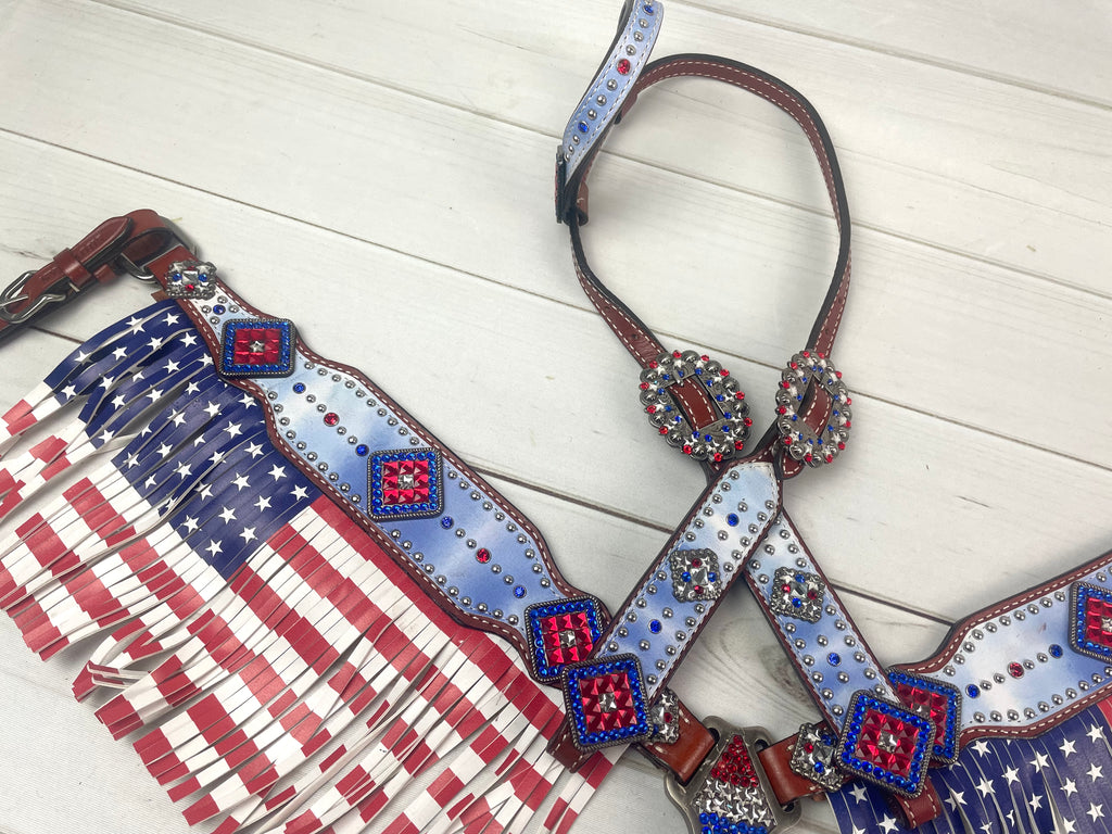 Red, White & Blue Flag Fringe Tack Set – Cowgirl Barn & Tack