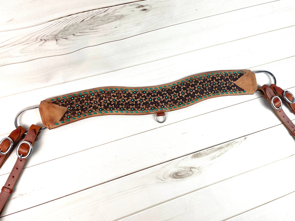 Daisy Tooled Roughout Leather Tripping Collar – Cowgirl Barn & Tack
