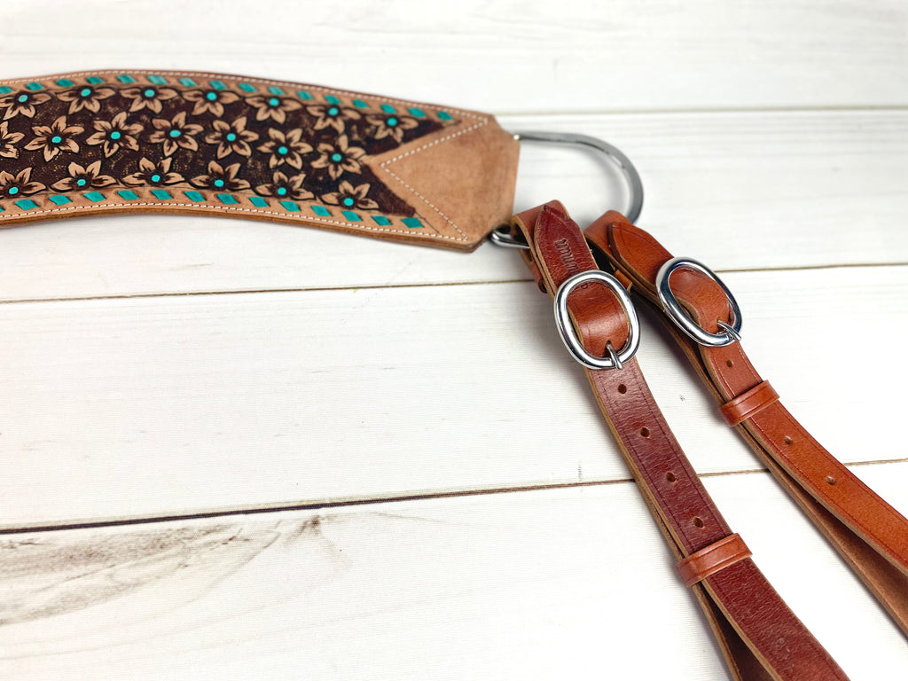 Daisy Tooled Roughout Leather Tripping Collar – Cowgirl Barn & Tack